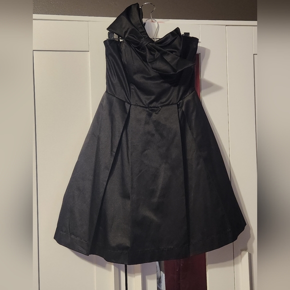 kate young | Dresses | Kate Young Black Strapless Satin Dress | Poshmark